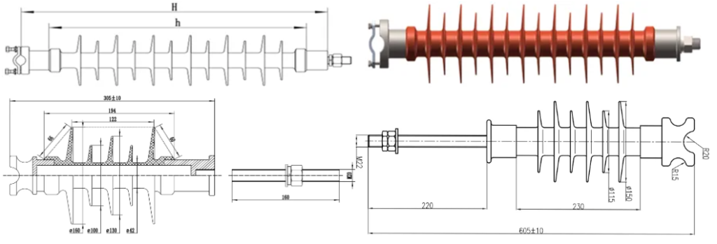 24kV Composite Pin Insulator